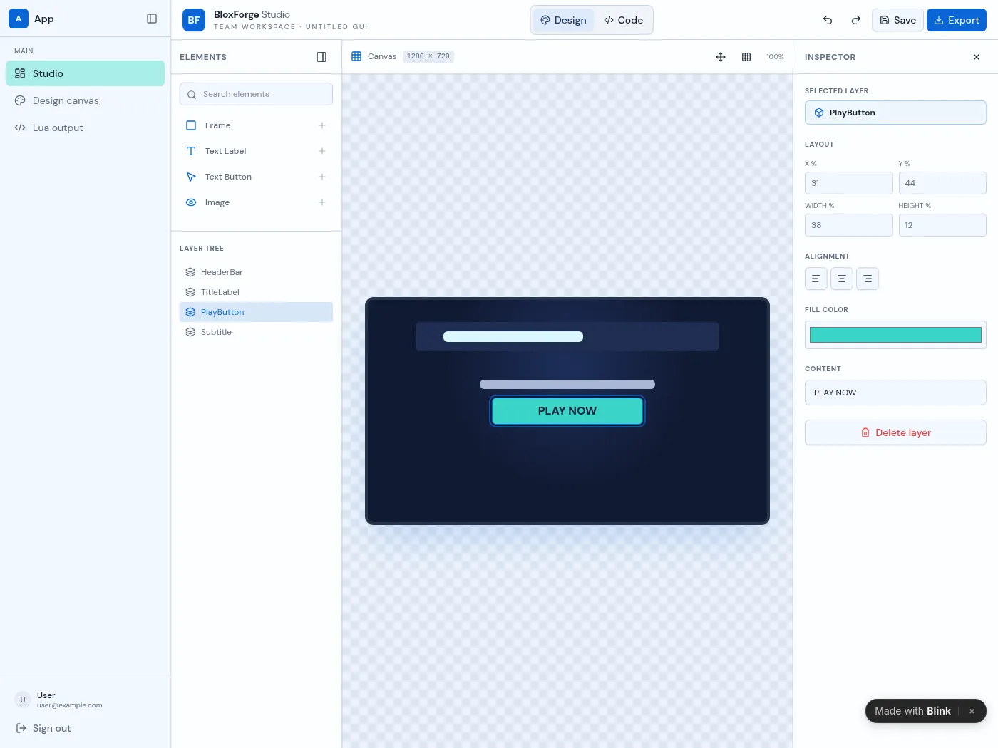 Roblox GUI Builder