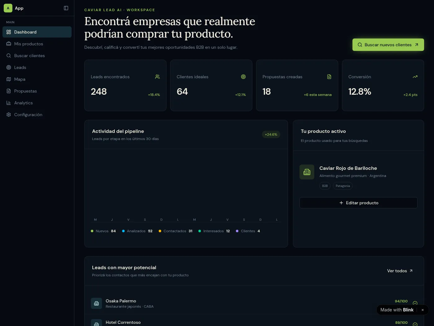Caviar Lead AI CRM