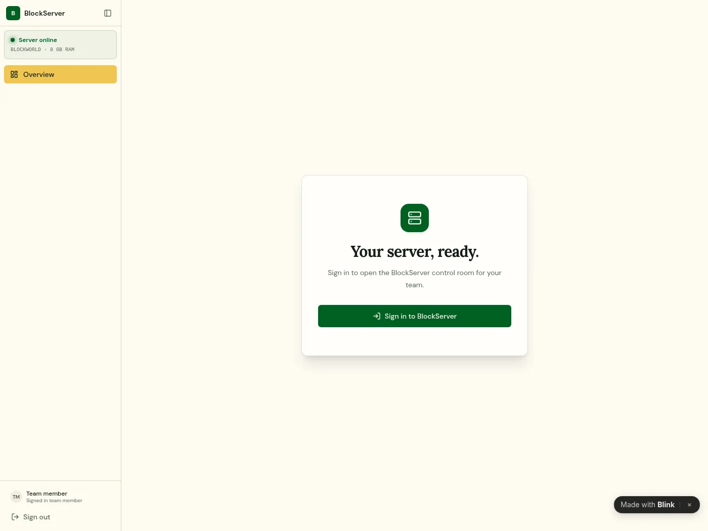 BlockServer Manager