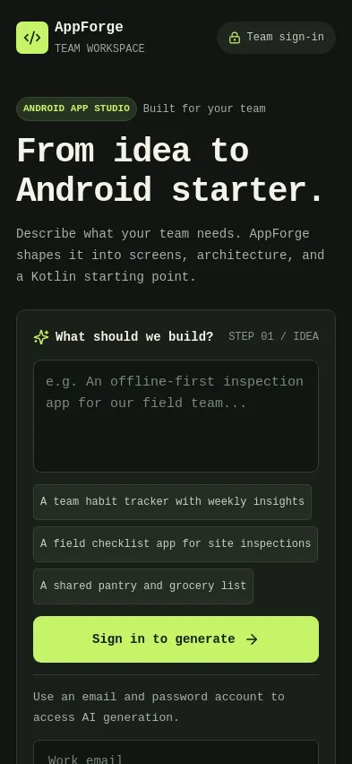 AppForge AI Builder