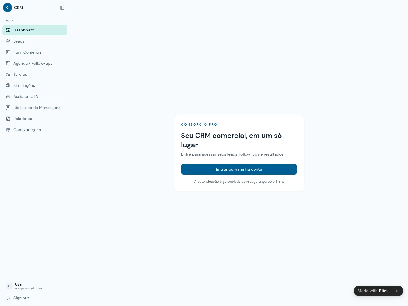 CRM Consórcio Pro