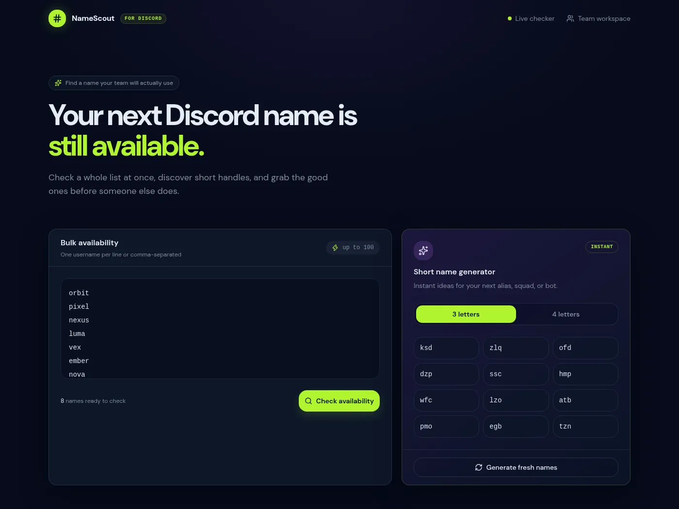 Discord Name Checker