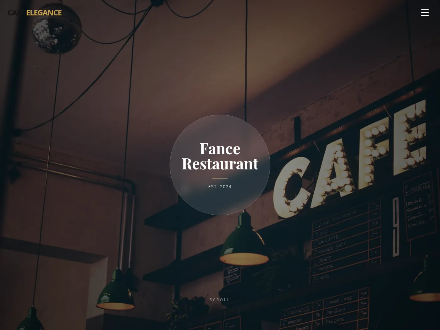 Café Site Template