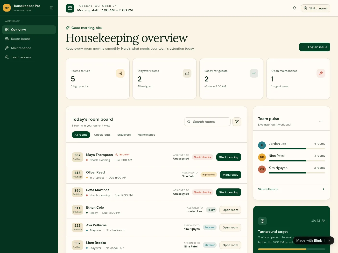 Housekeeper Pro Dashboard
