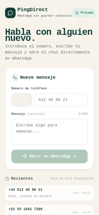 WhatsApp Quick Sender