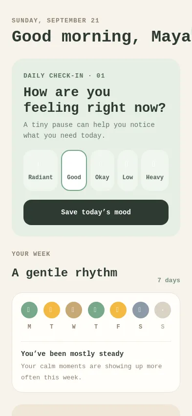 Sensi Mood Tracker