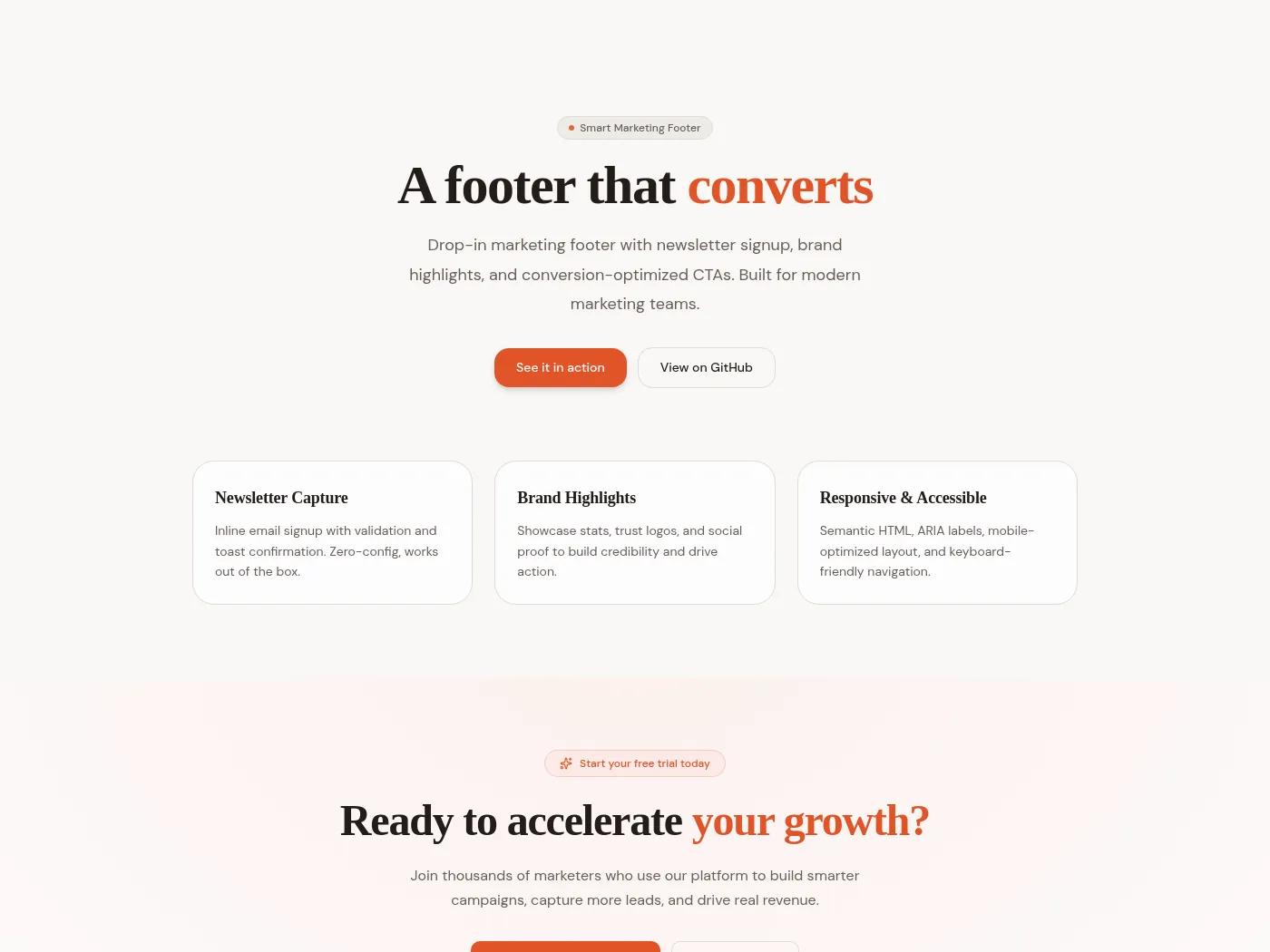Smart Marketing Footer