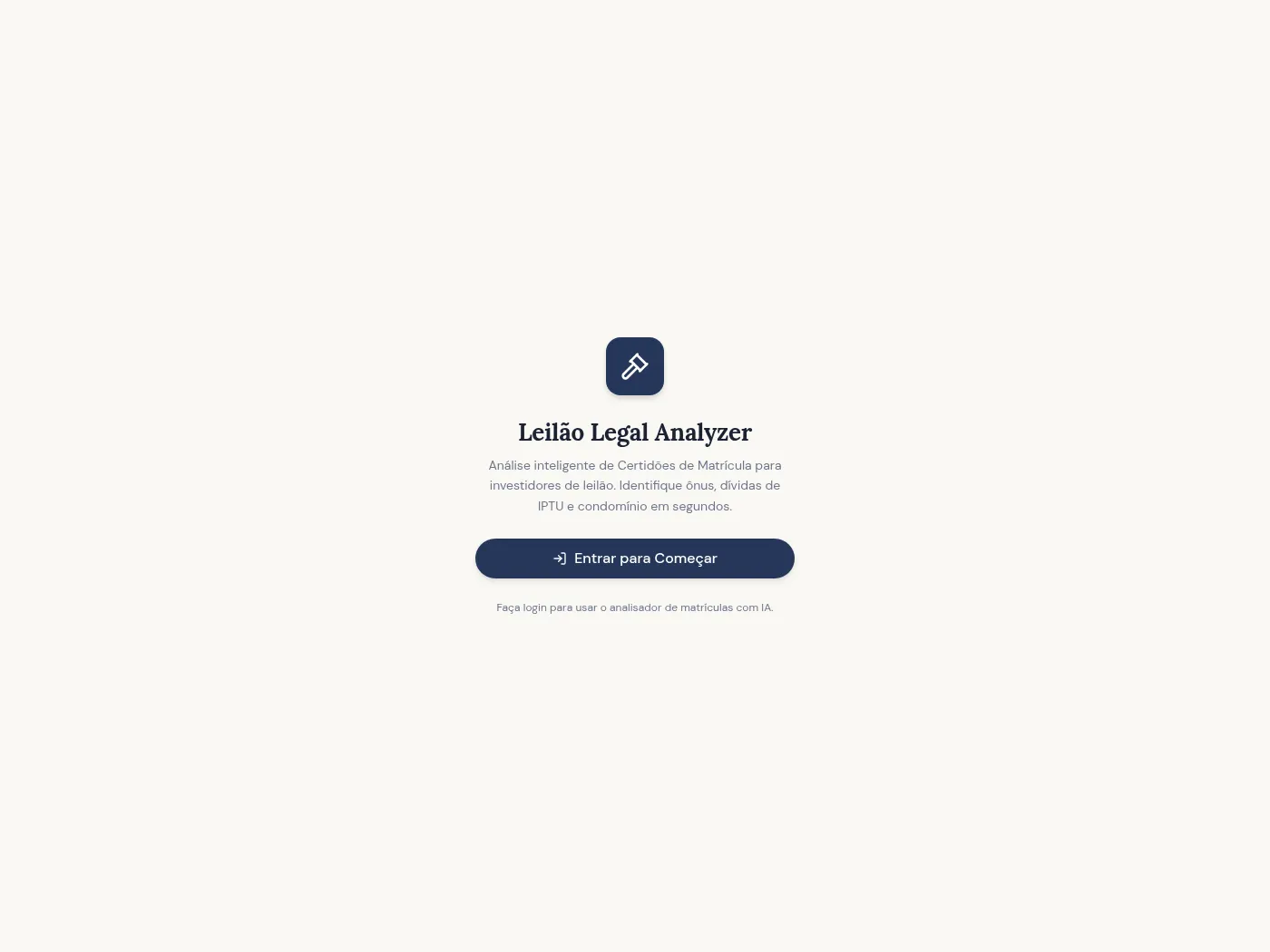Leilão Legal Analyzer