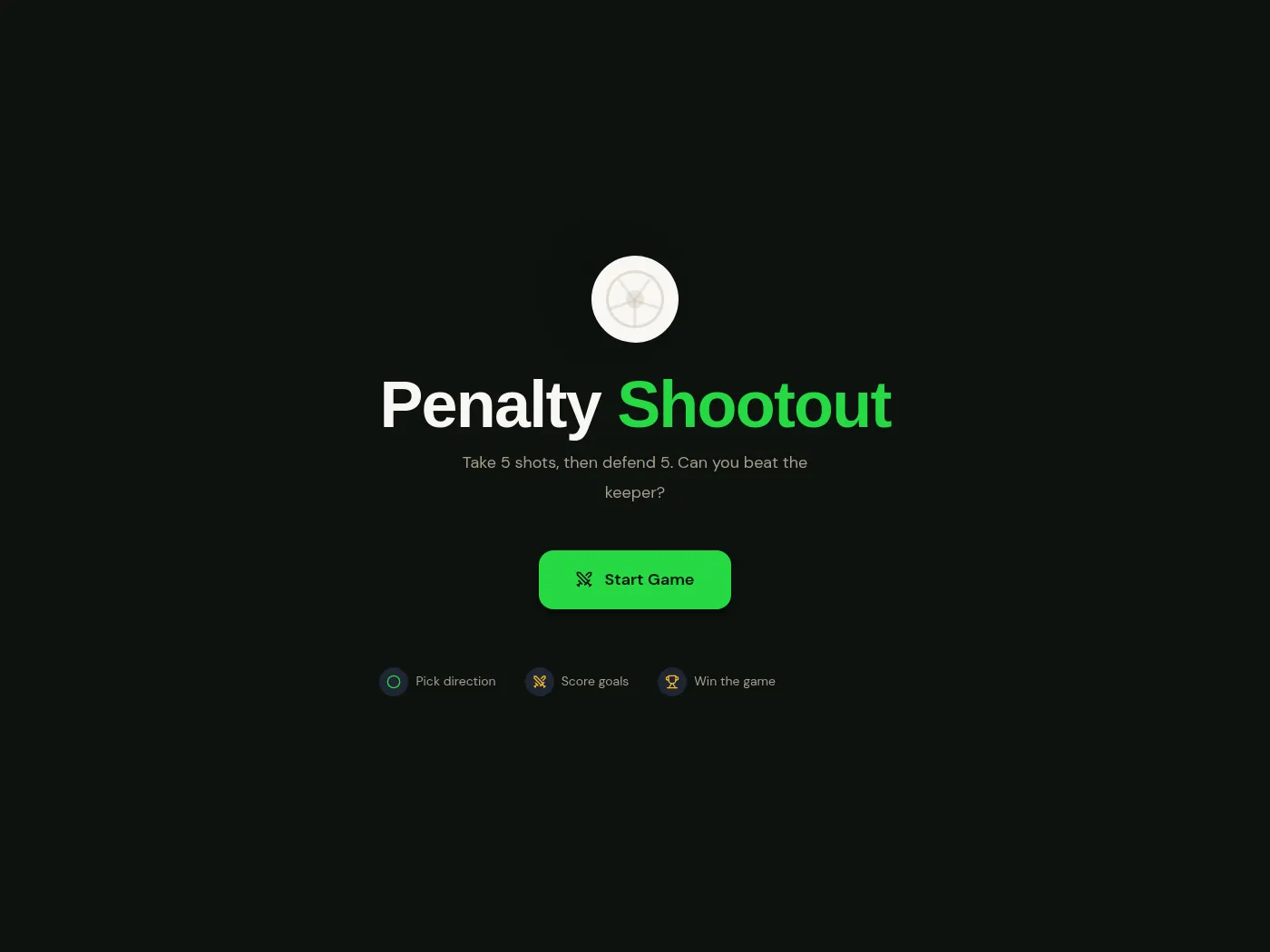 Penalty Shootout Game