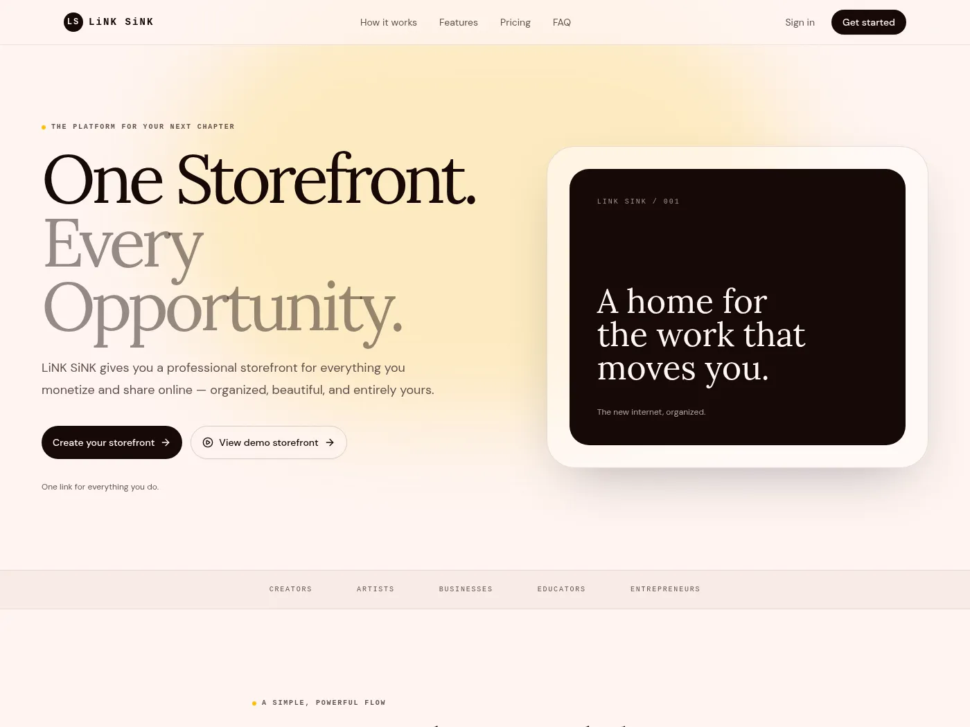 LiNK SiNK SaaS Website