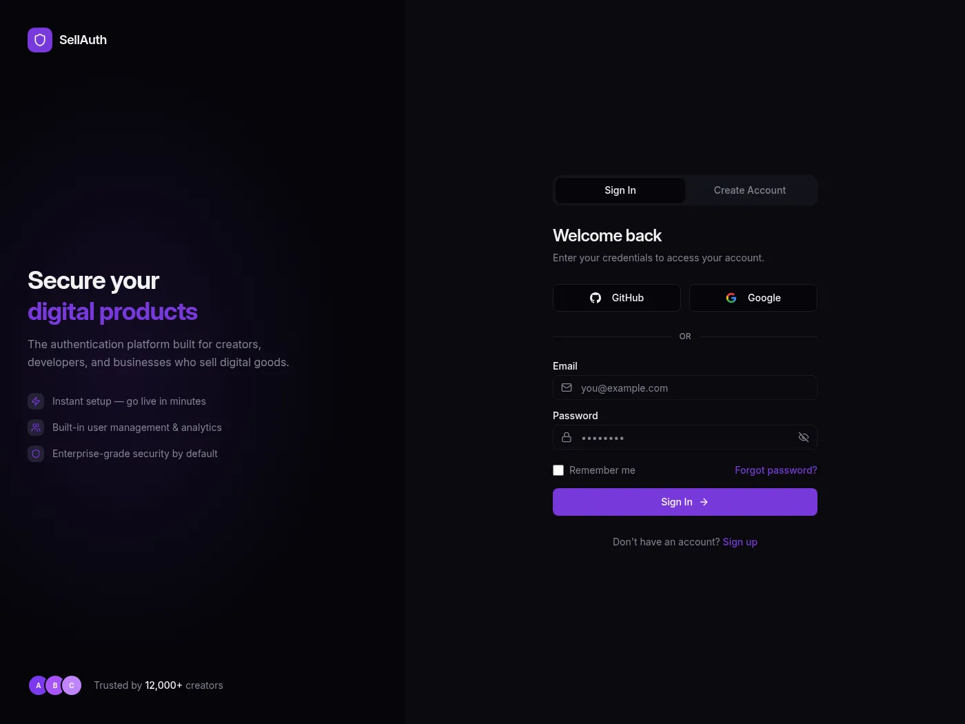 SellAuth Theme UI