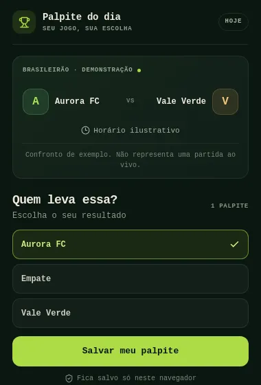 Jogo do Dia Palpite