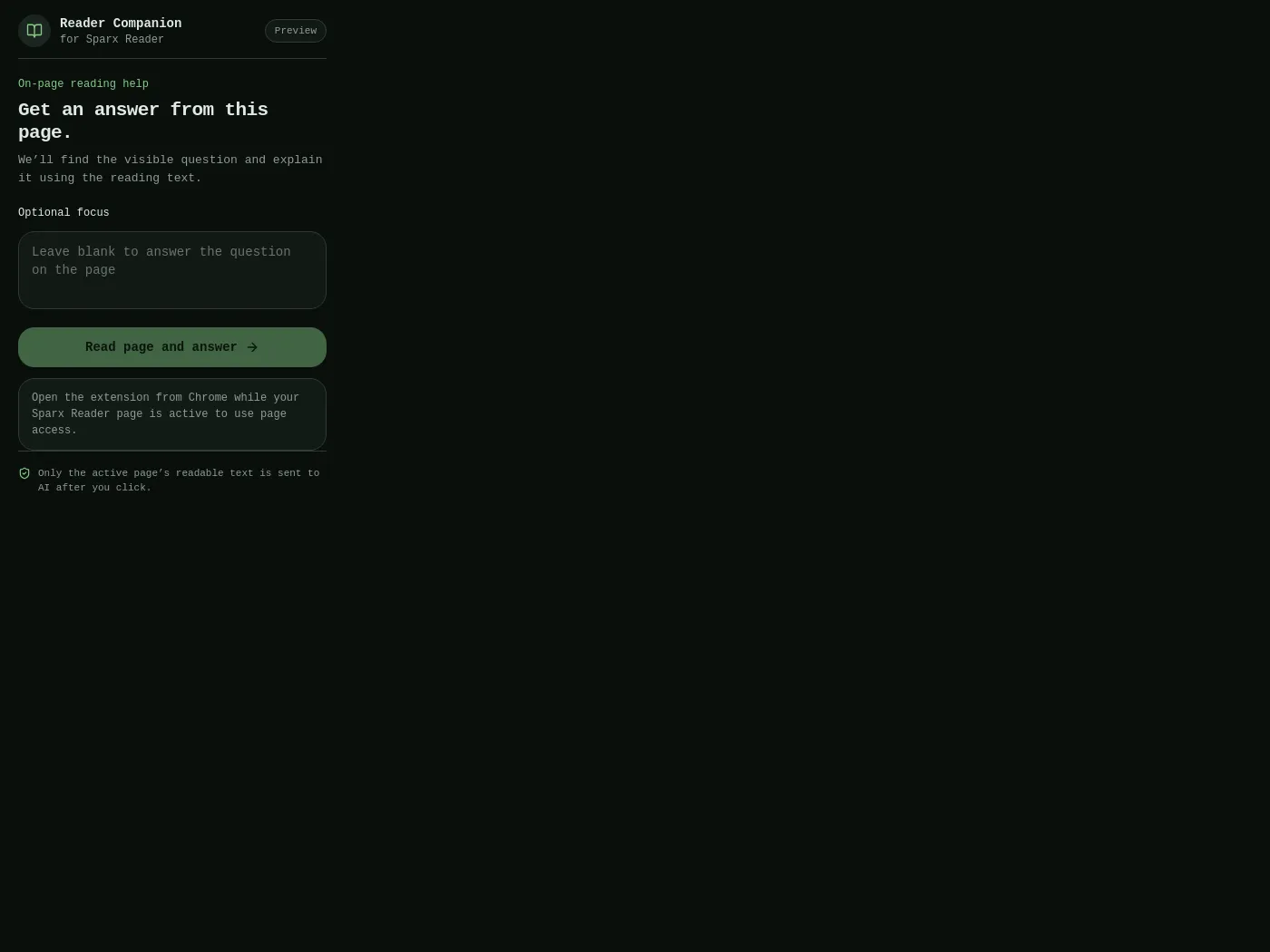 Sparx AI Reader Helper