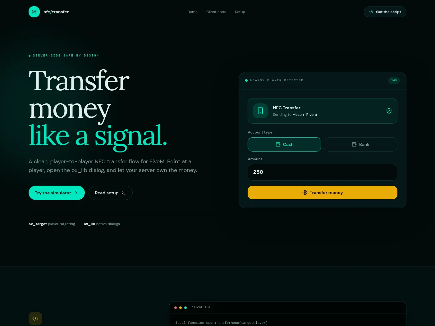 FiveM NFC Transfer Script