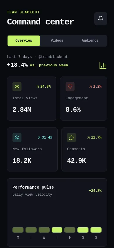 Blackout TikTok Analytics