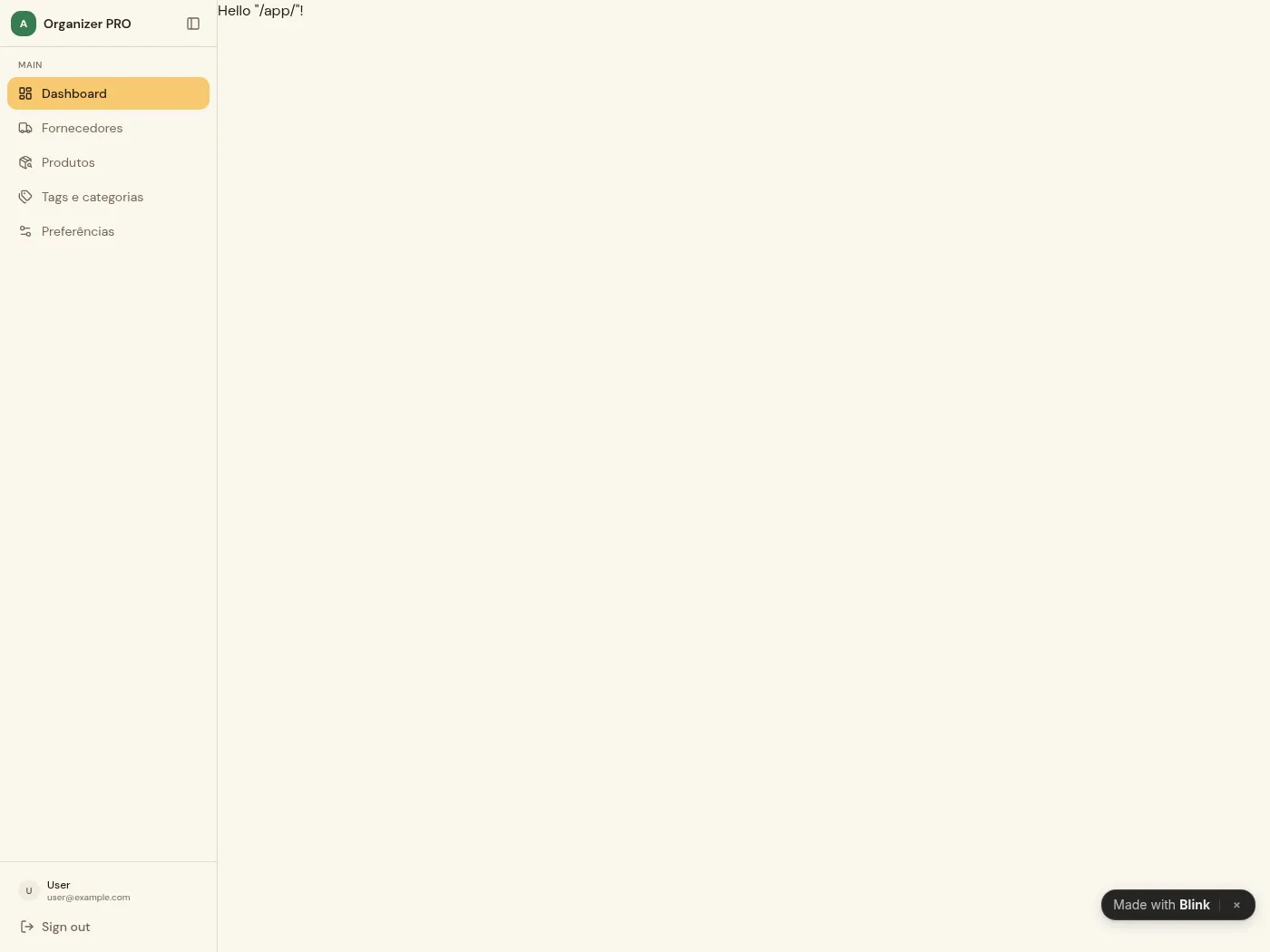 Fornecedor Organizer PRO