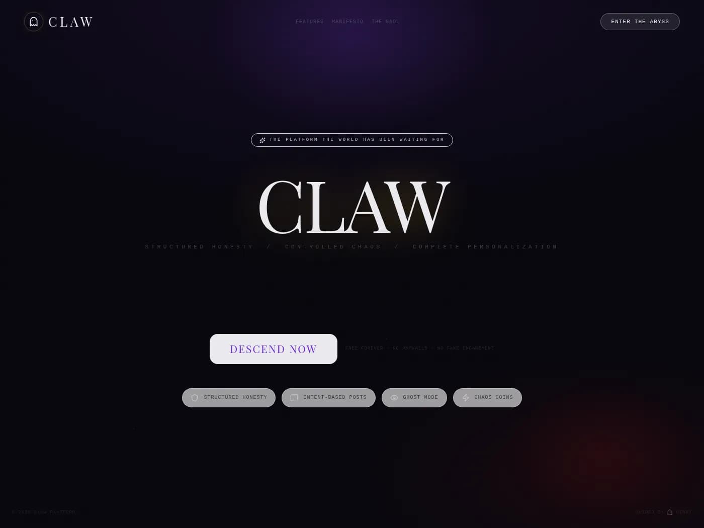 CLAW Social Platform