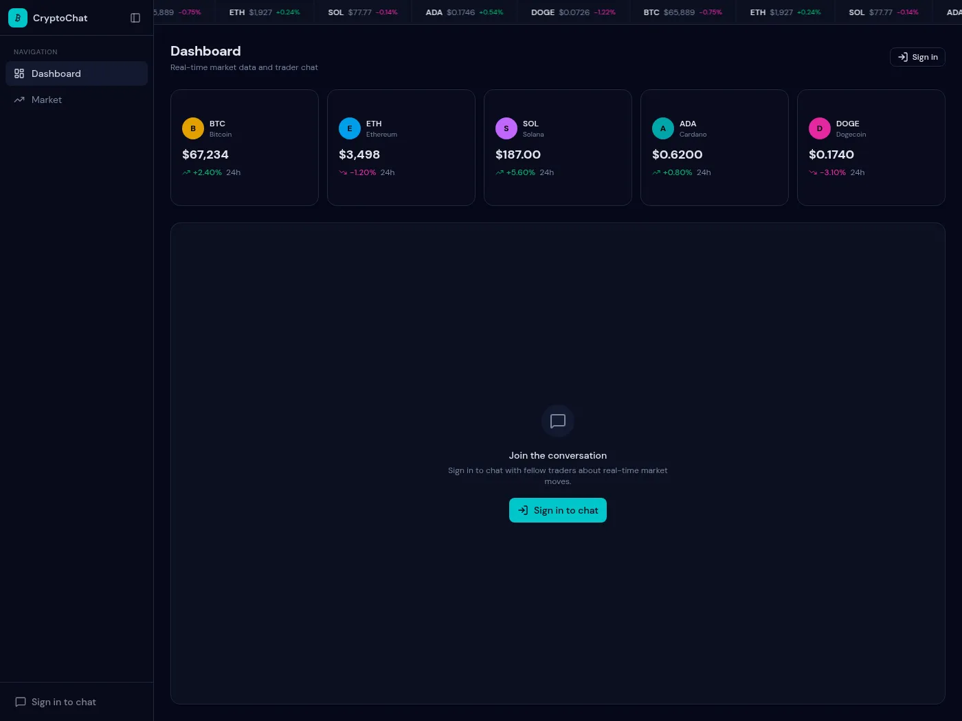 Crypto Chat Connect