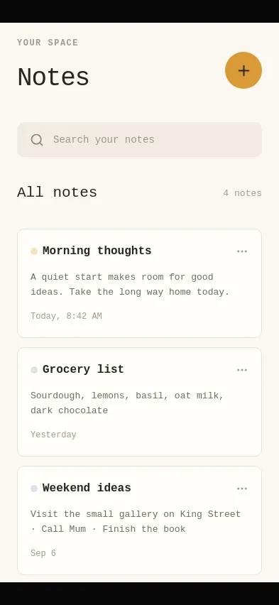 Simple Notes App