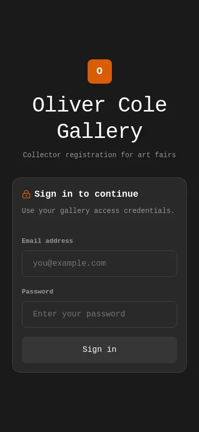Art Fair Collector App