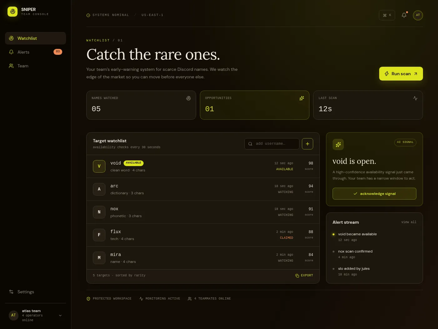Discord Name Sniper AI
