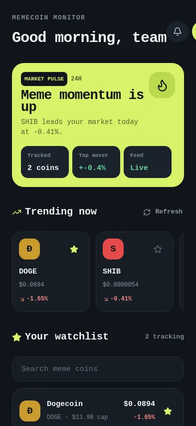MemeCoin Monitor