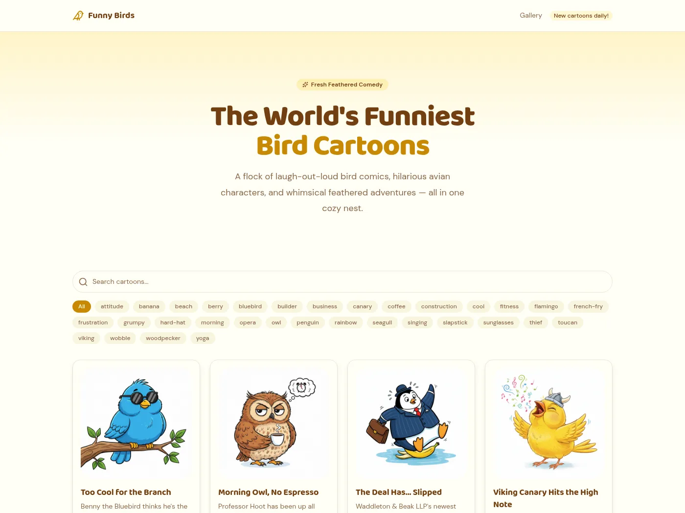 Funny Birds Cartoon Site