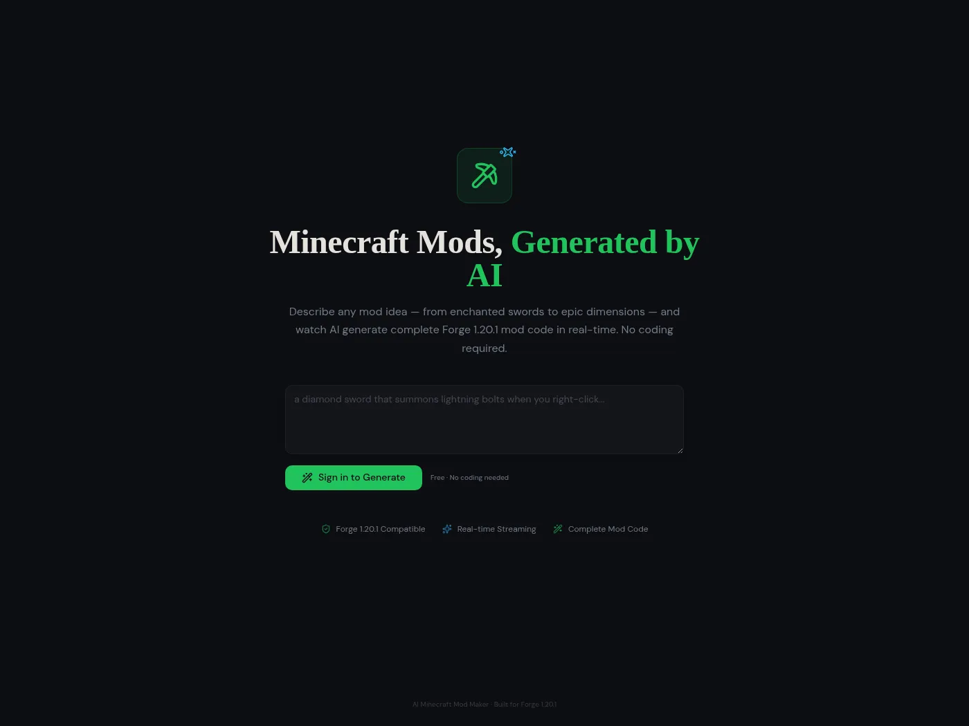 AI Minecraft Mod Maker