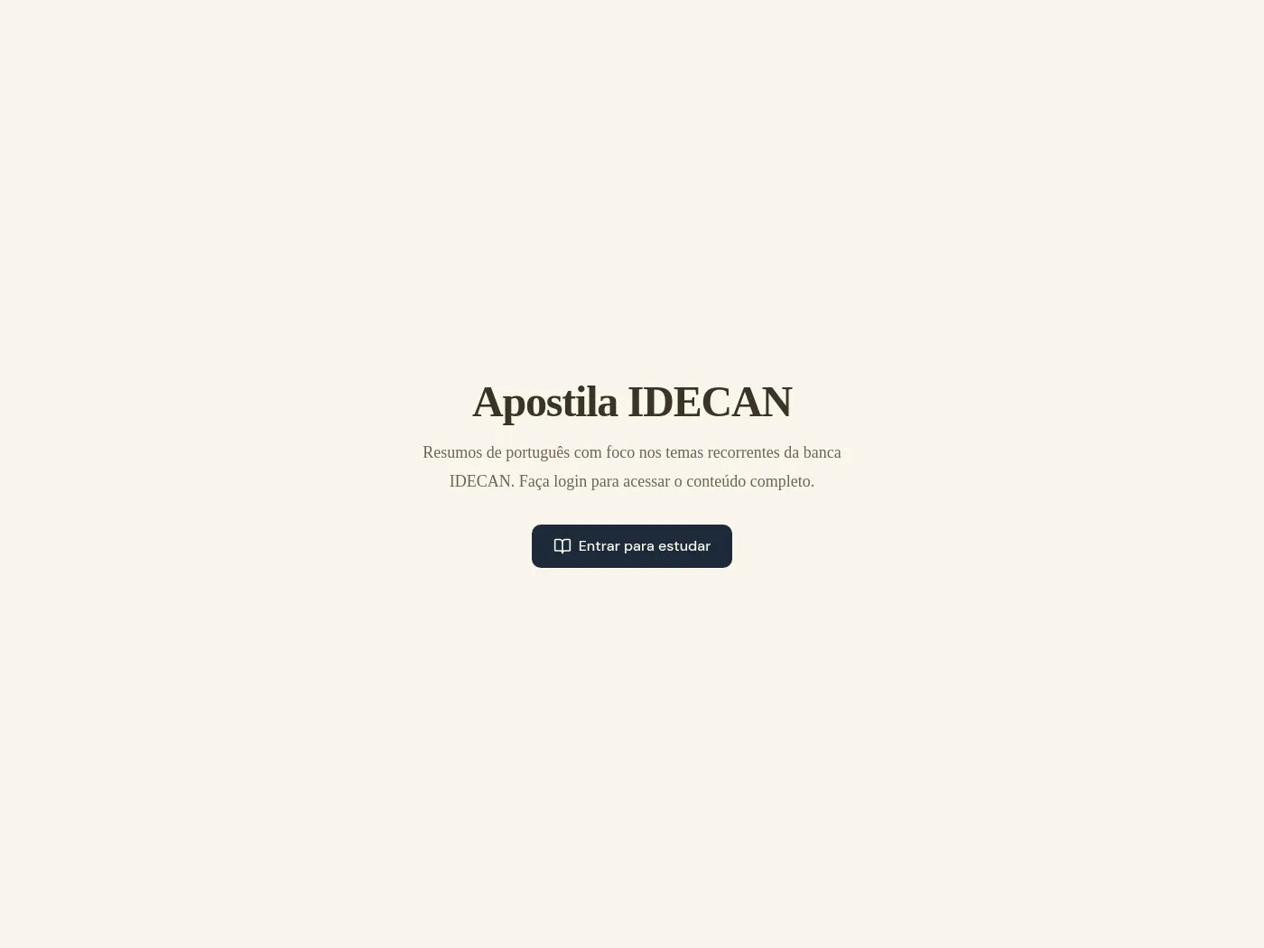 Apostila IDECAN Português