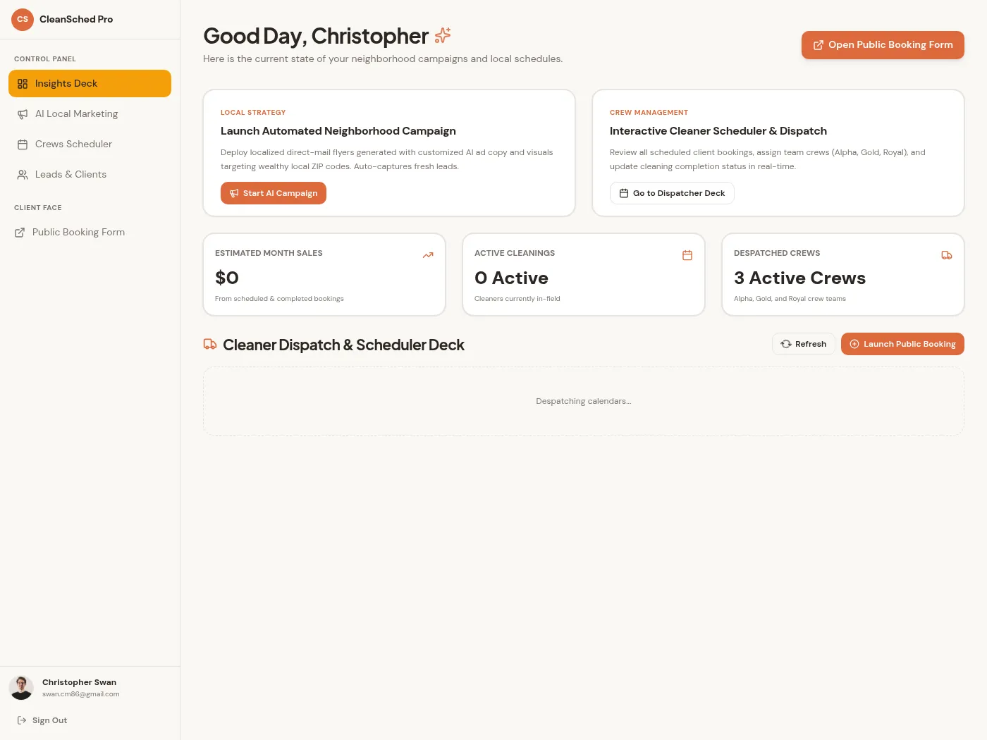 CleanSched Pro