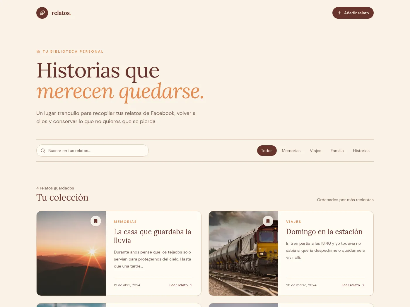 Facebook Relatos Hub