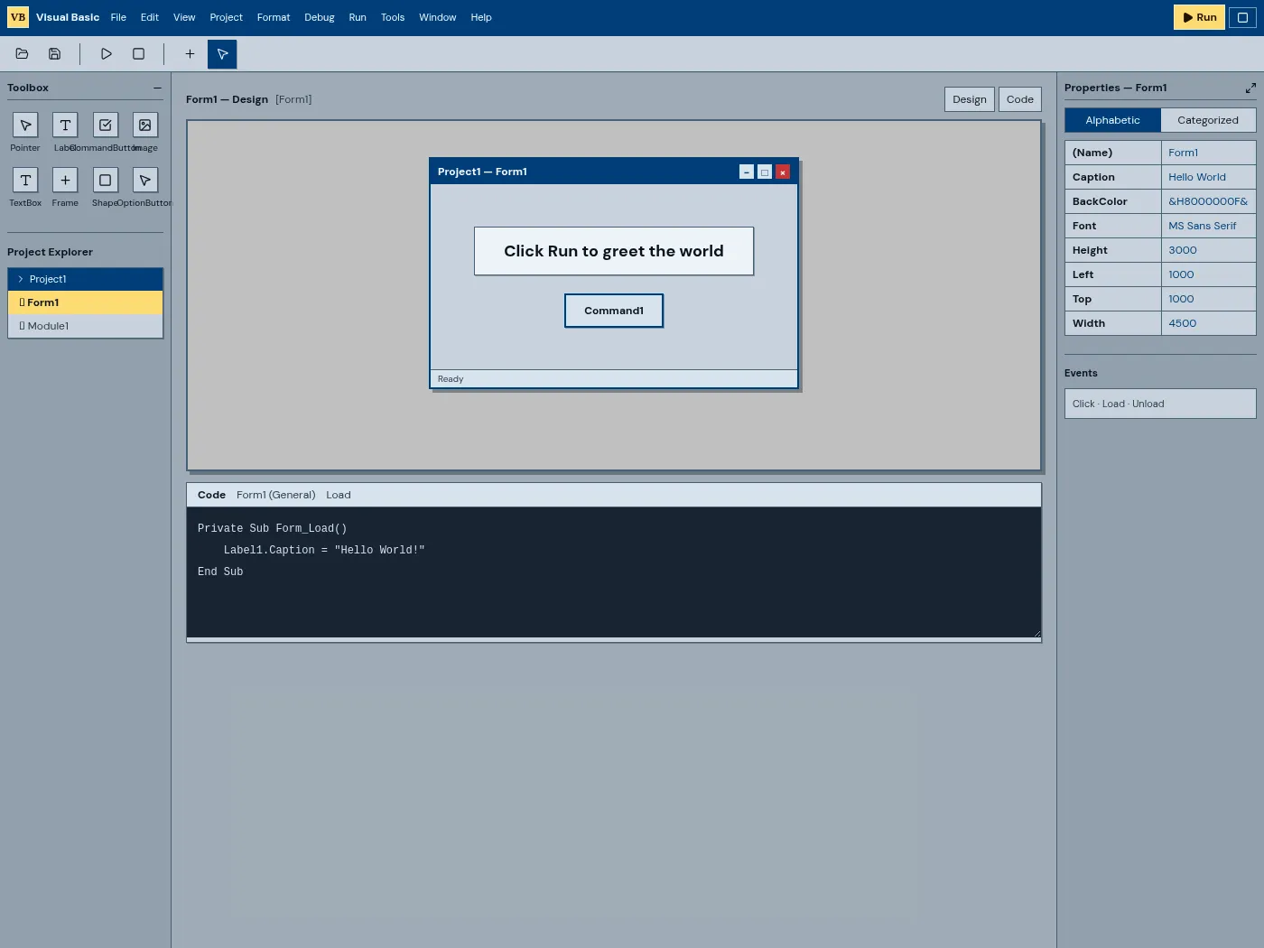 VB Hello World App