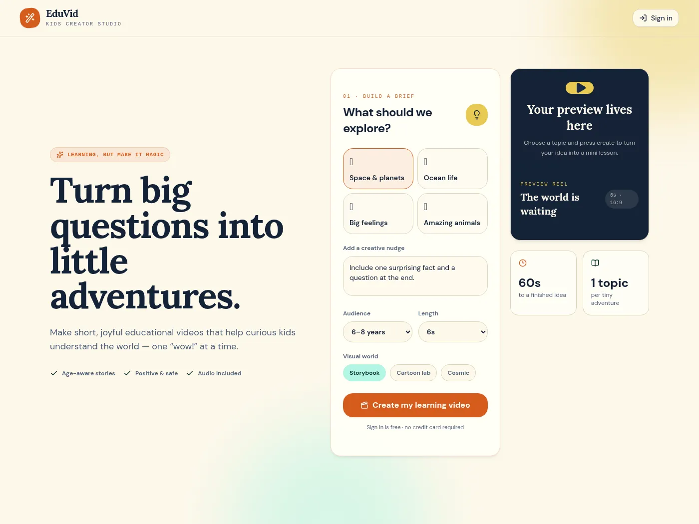 EduVid Kids Creator