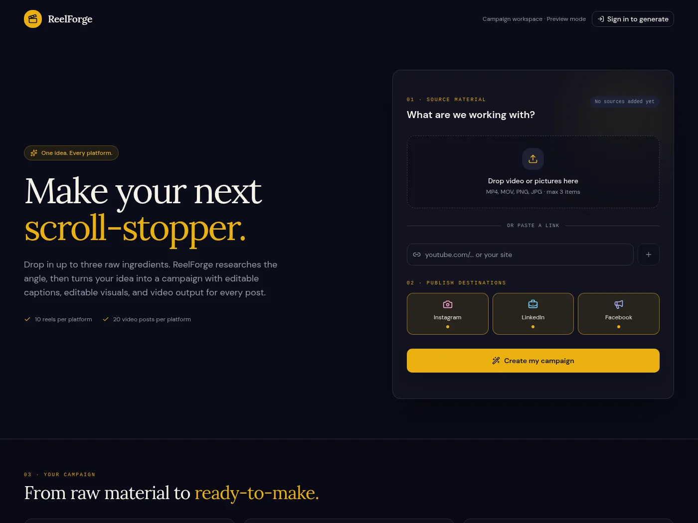 Social Reel Generator