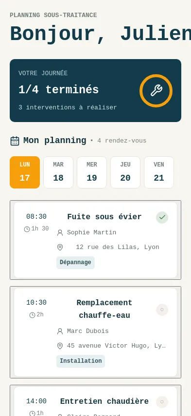 Plumber Planner App