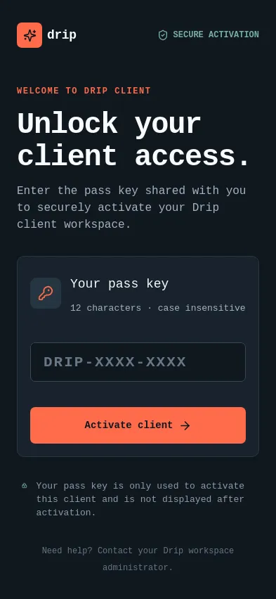 DripPass Activation