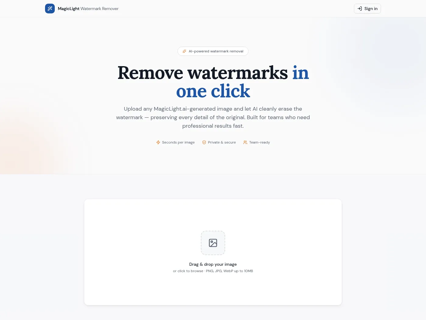 MagicLight Watermark Remover