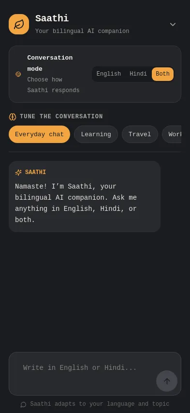 Bilingual AI Chat Mobile