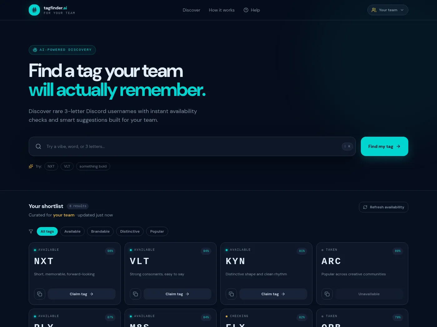 Discord Tag Finder AI