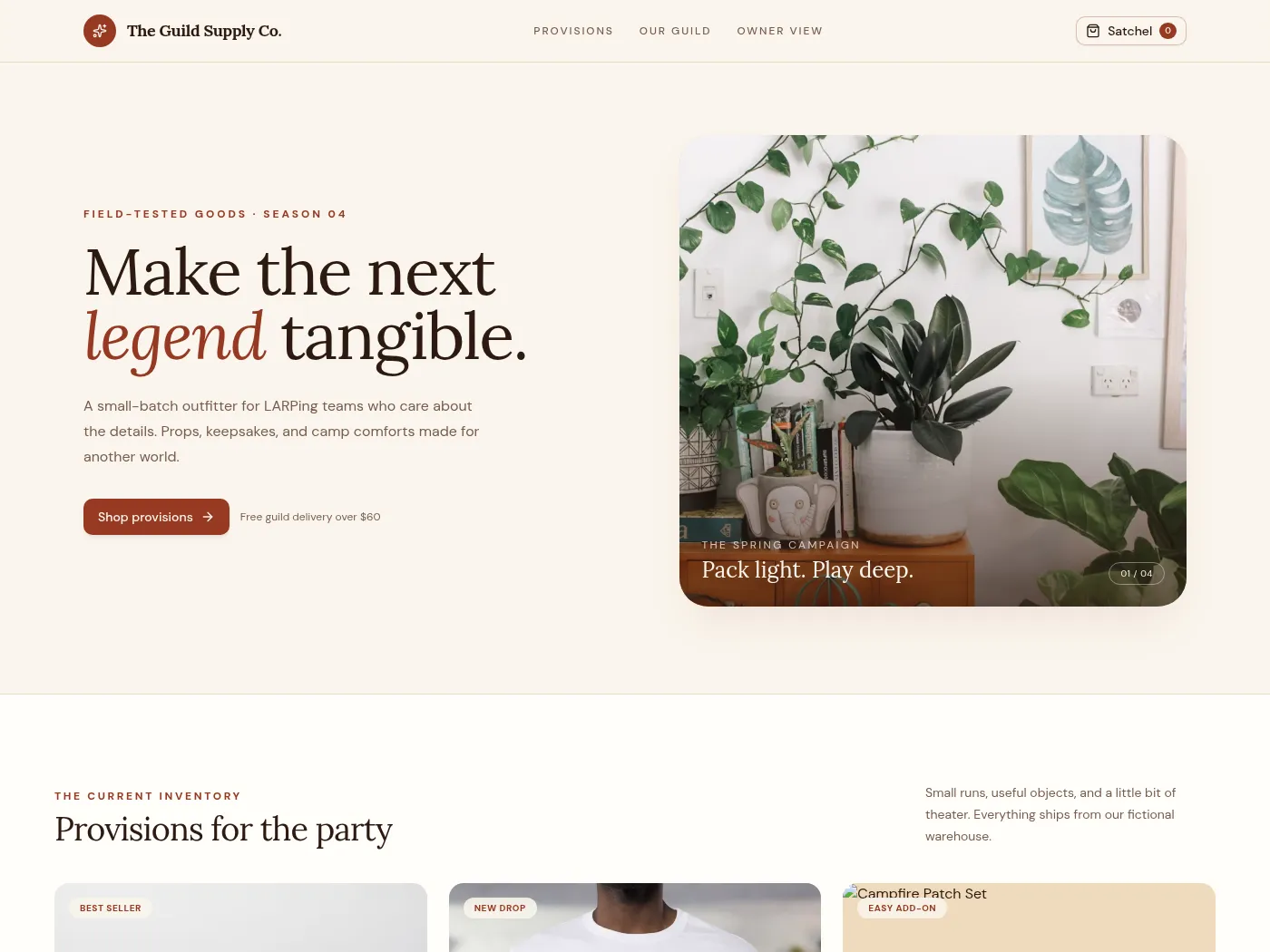LARP Shopify Simulator