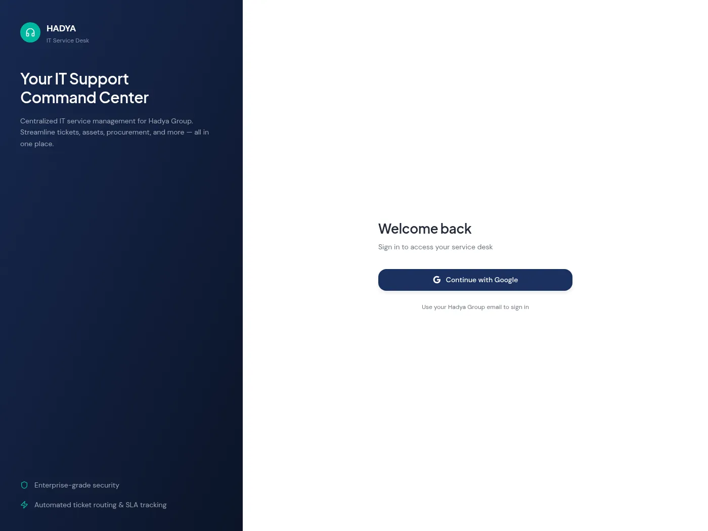 Hadya Service Desk Pro