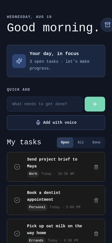 Voice To-Do Mobile