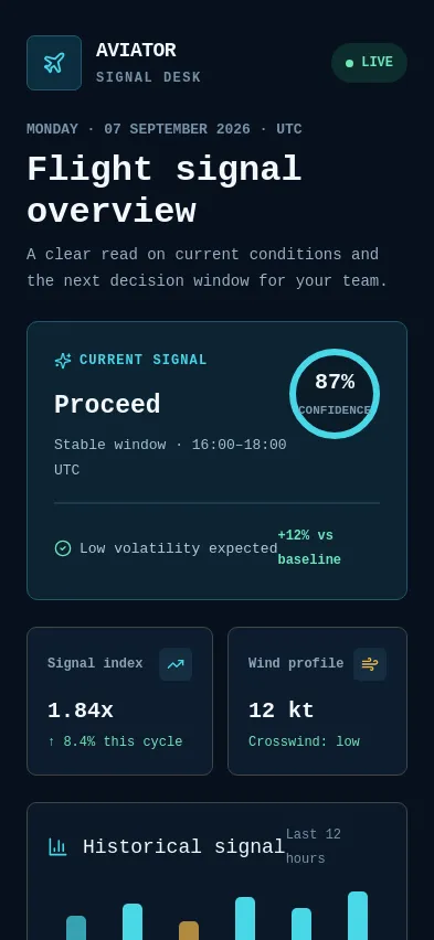 Aviator Signal Predictor