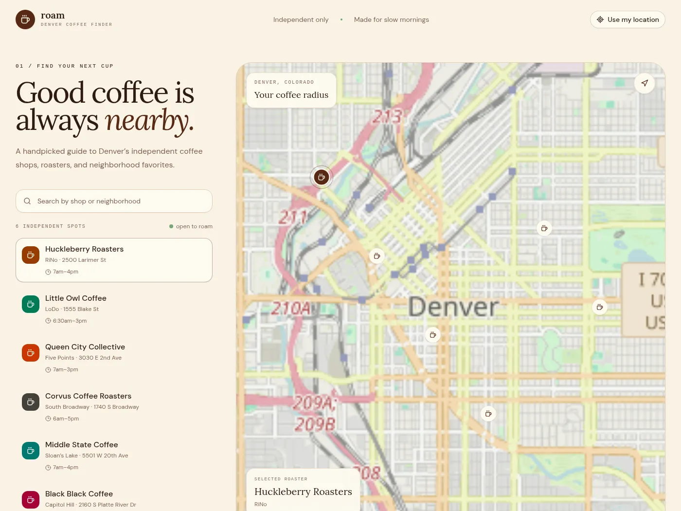 Denver Coffee Finder