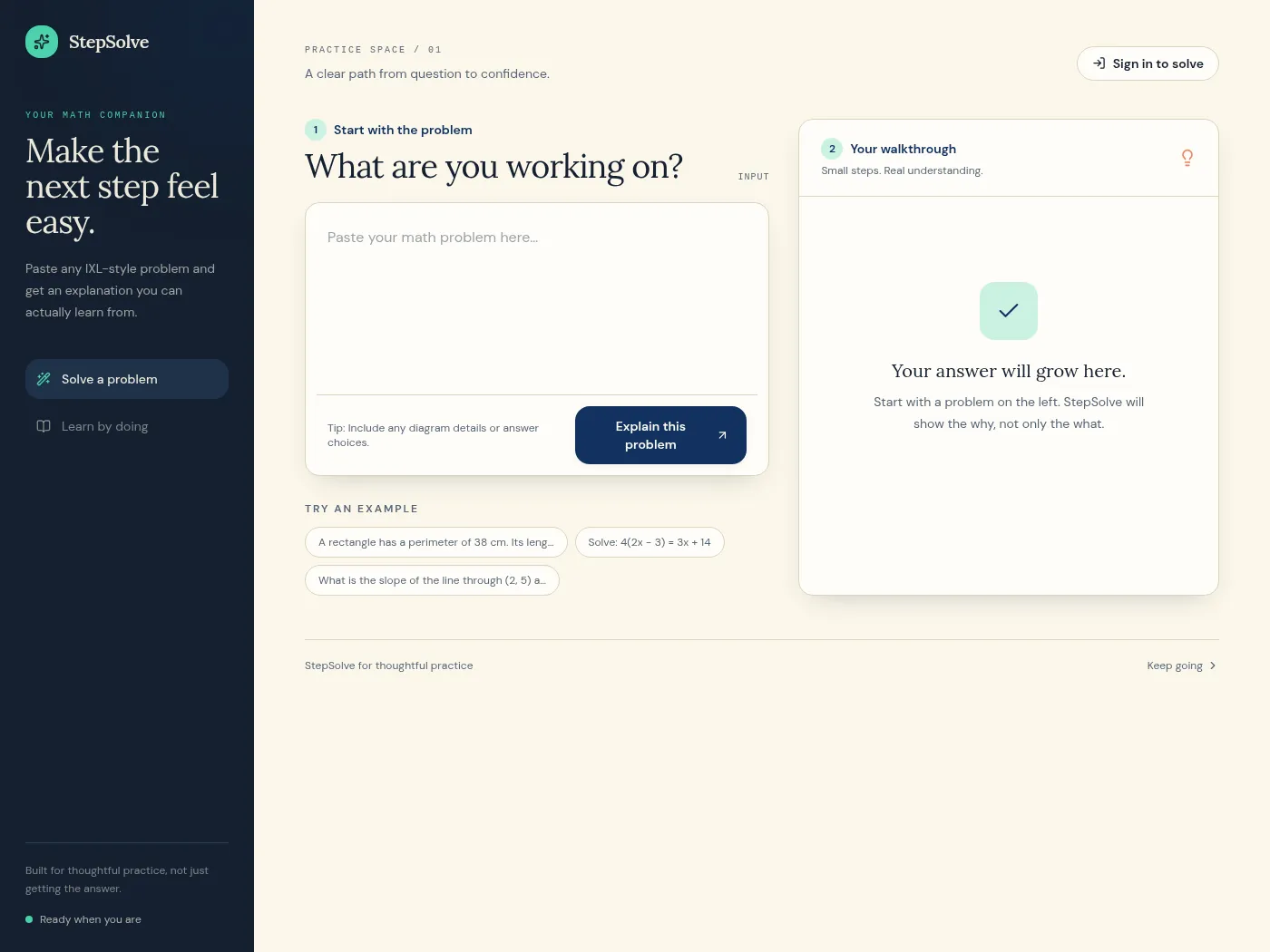 StepSolve AI Math Tutor