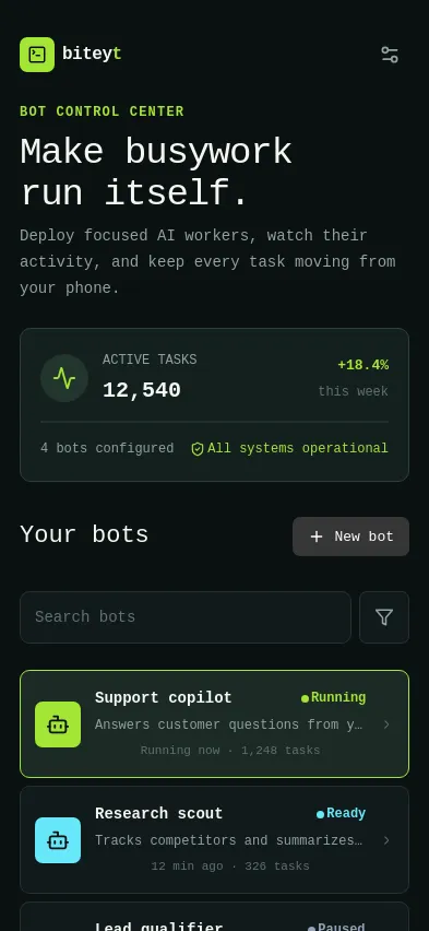 Biteyt Bot Mobile