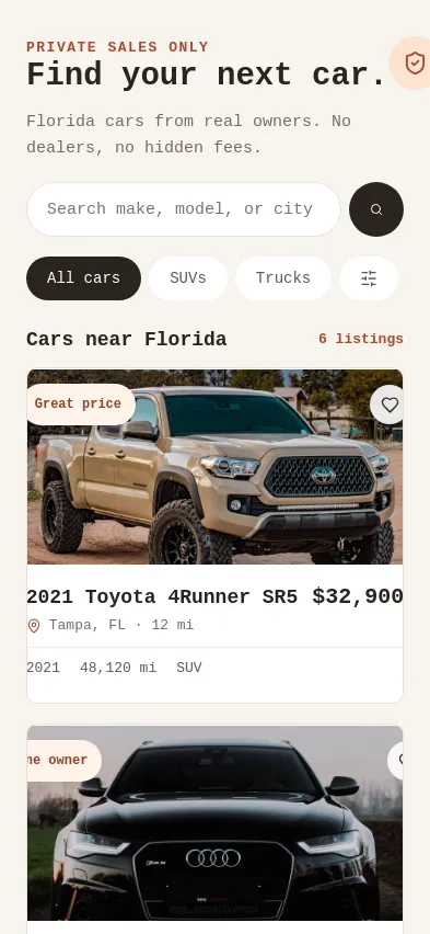 Florida Private Cars