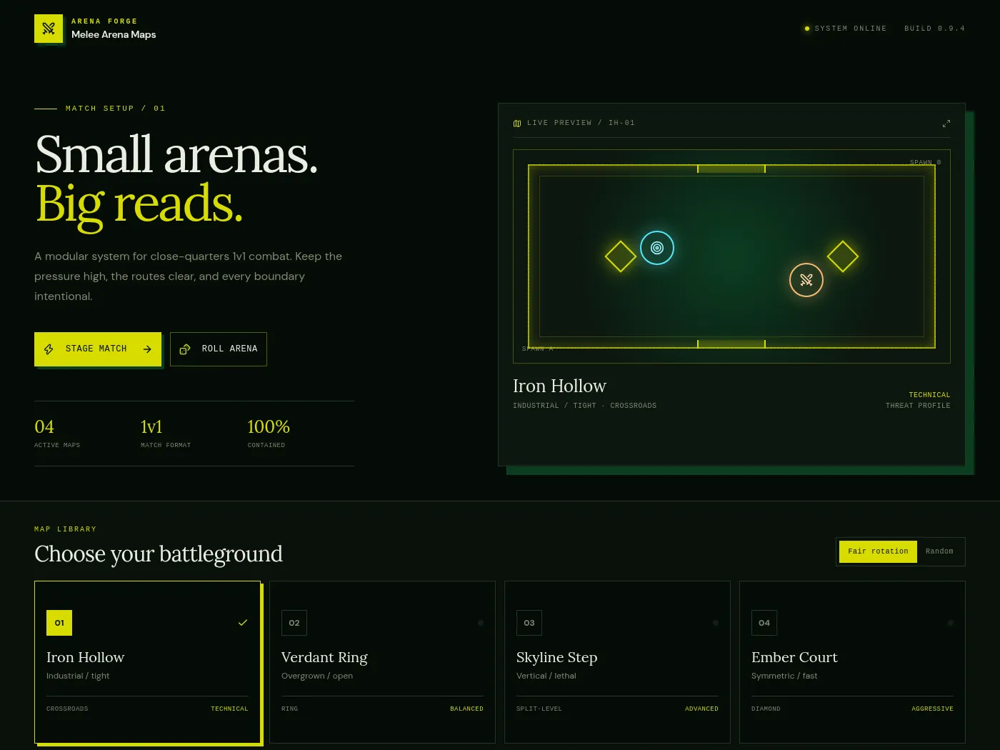 Melee Arena Maps