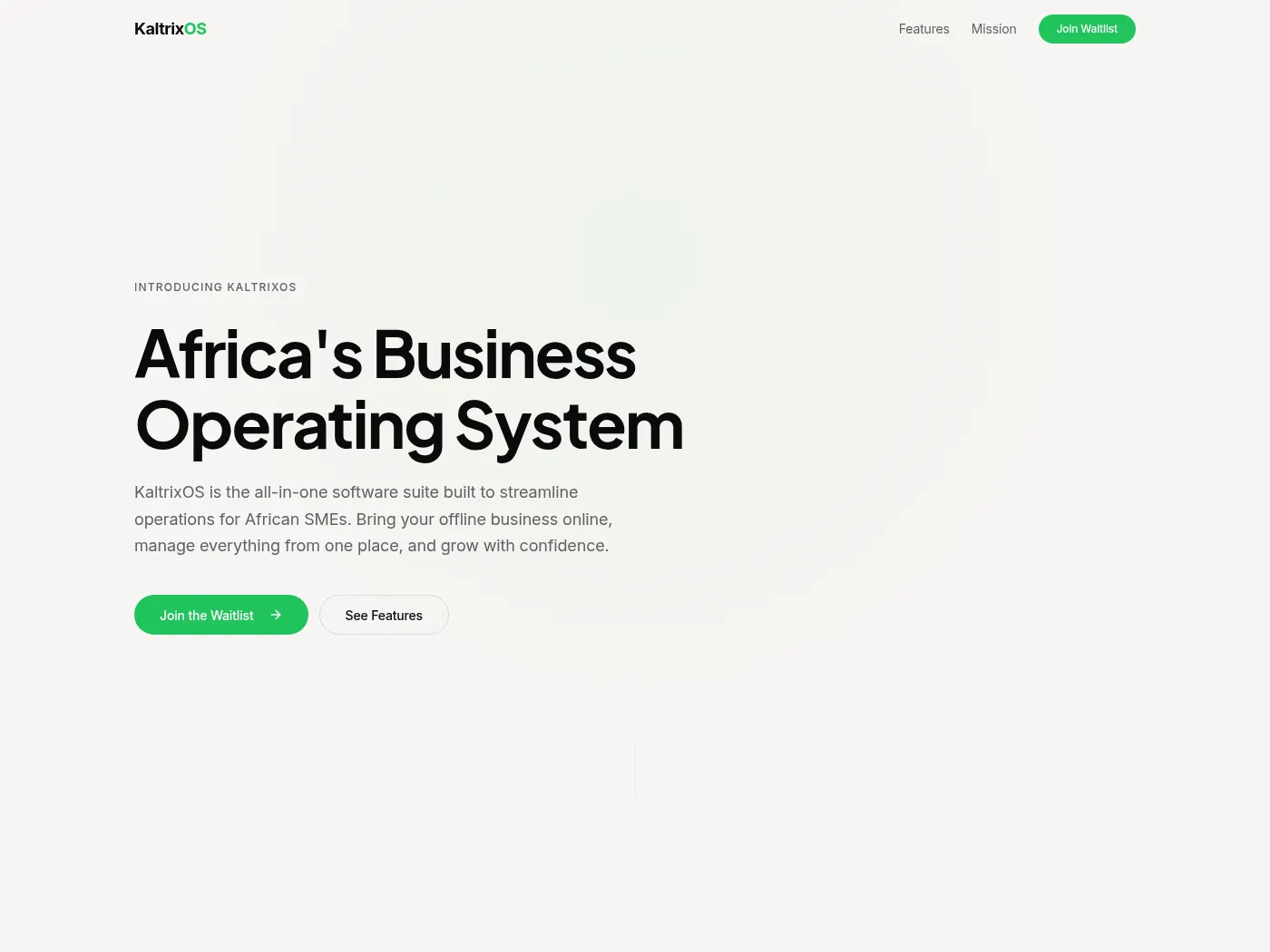 KaltrixOS Landing Page