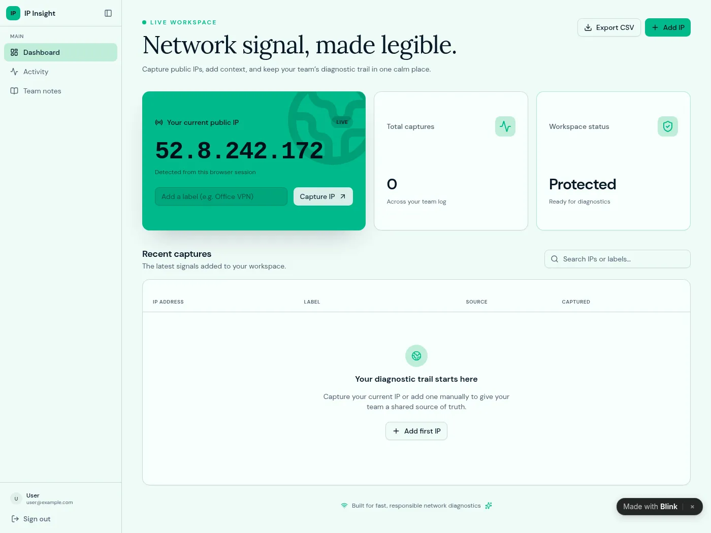 IP Insight Dashboard